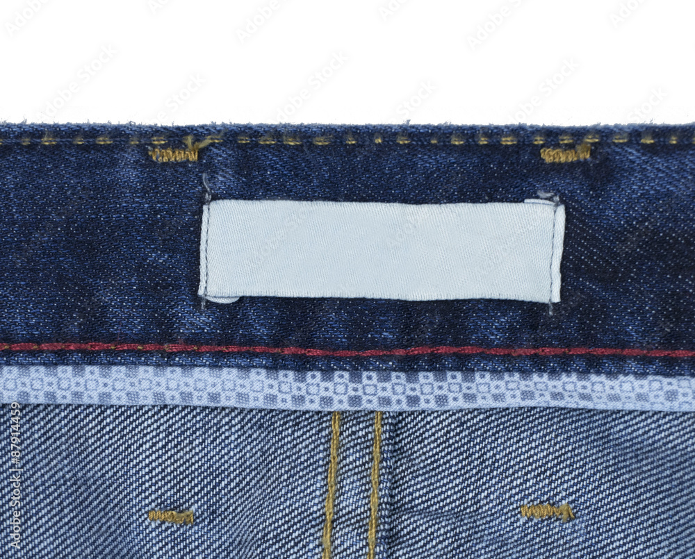 jeans back tag Stock Photo | Adobe Stock