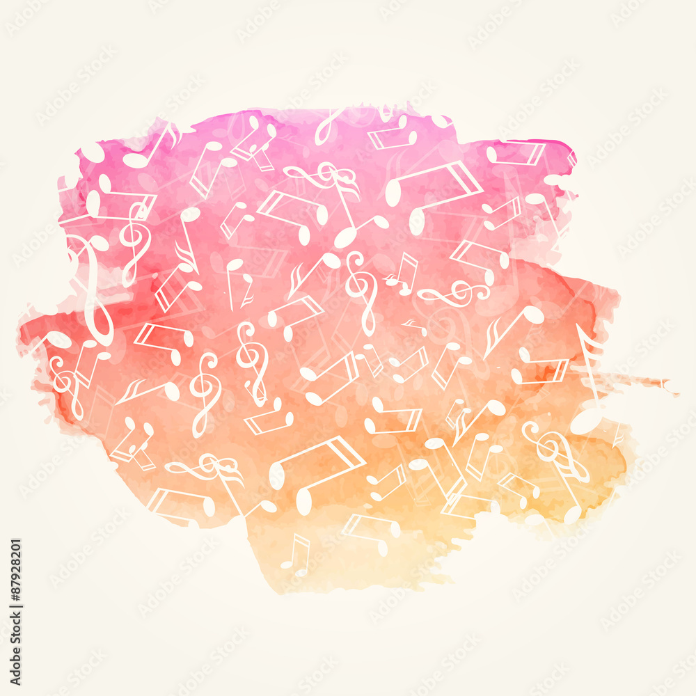 Vector Illustration of a Watercolor Music Background Stock Vector ...