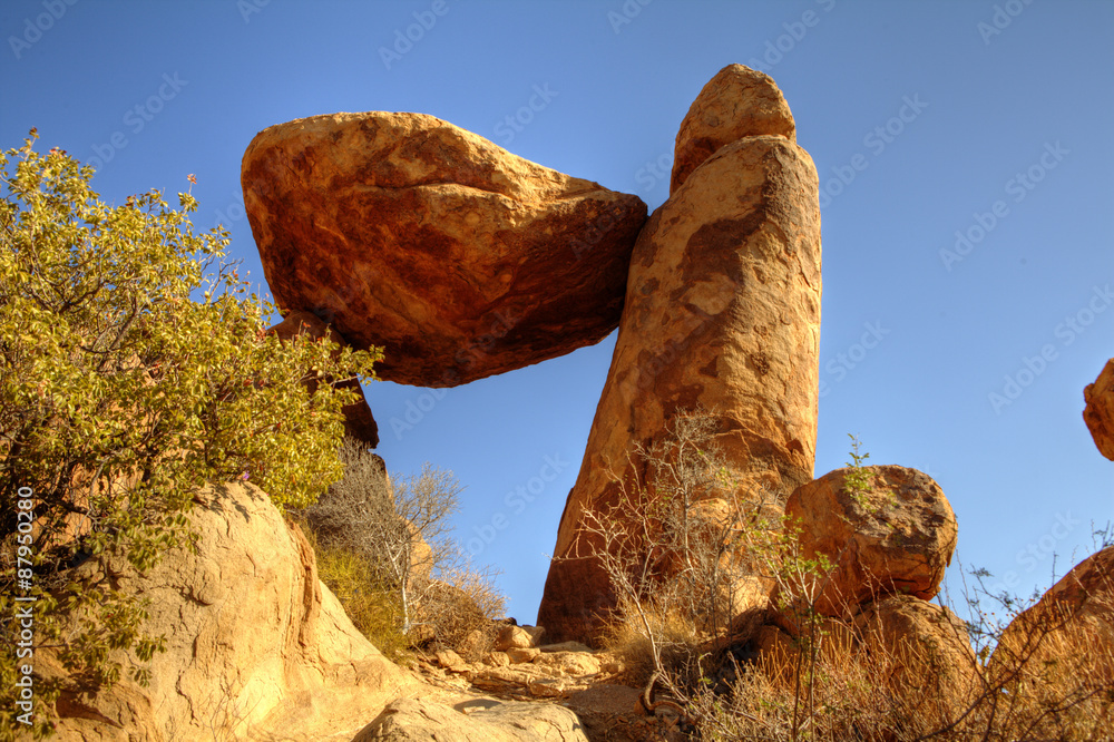 Balanced Rock Big Bend National Park at the Grapevine Hills Trail ...