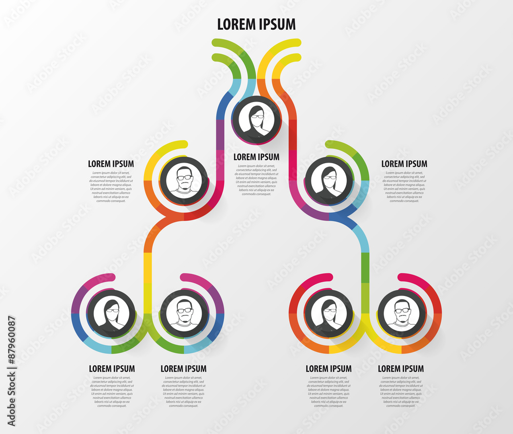 Organization chart infographics design. Infographics. Vector ...
