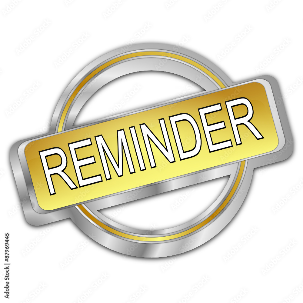 Reminder Button Stock Vector | Adobe Stock