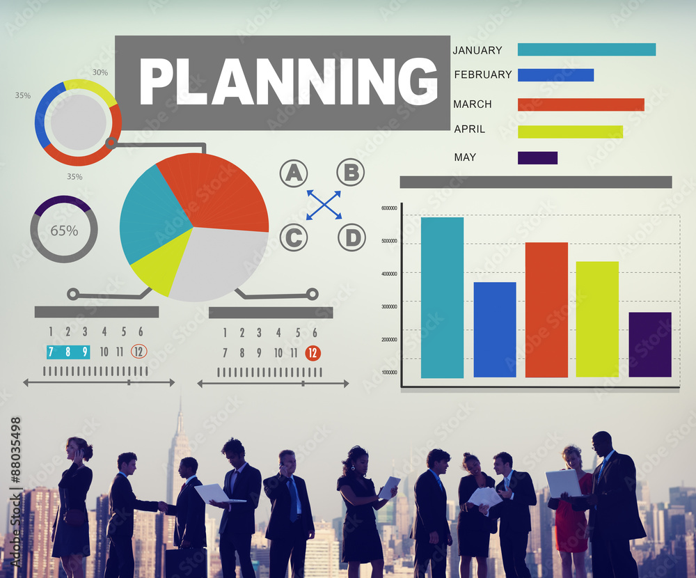 Planning Bar Graph Data Development Plan Strategy Concept Stock Photo ...