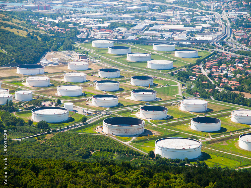 Oil tanks Stock Photo | Adobe Stock