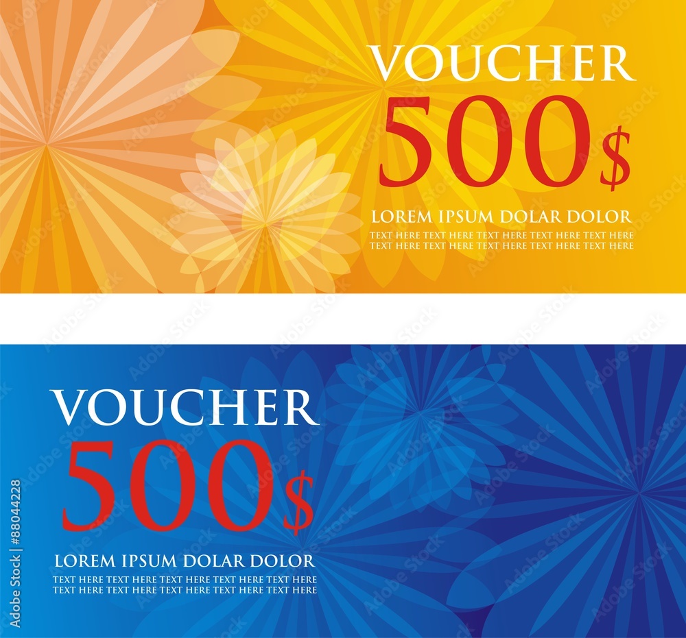 Voucher Template Stock Vector | Adobe Stock