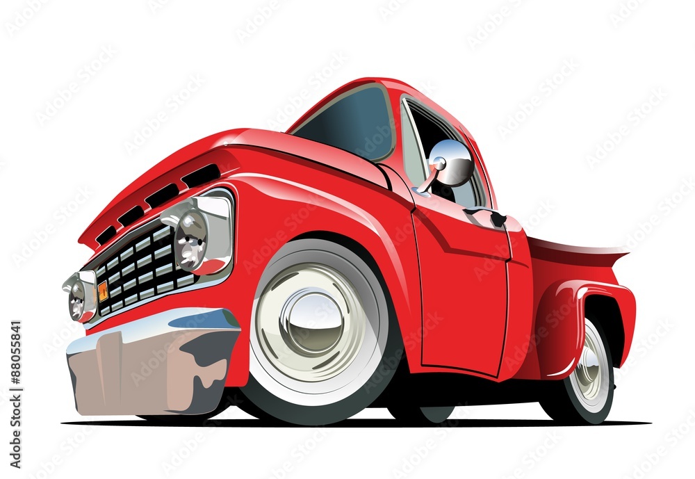 Cartoon Pickup Stock Vector | Adobe Stock