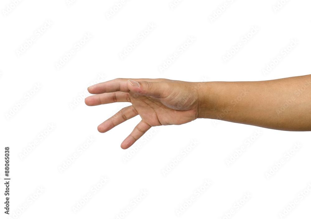 hand reaching for something isolated on a white background Stock Photo ...