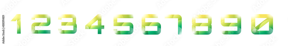 Vector 1-10 numbers font template. Count letters and sign design Stock ...