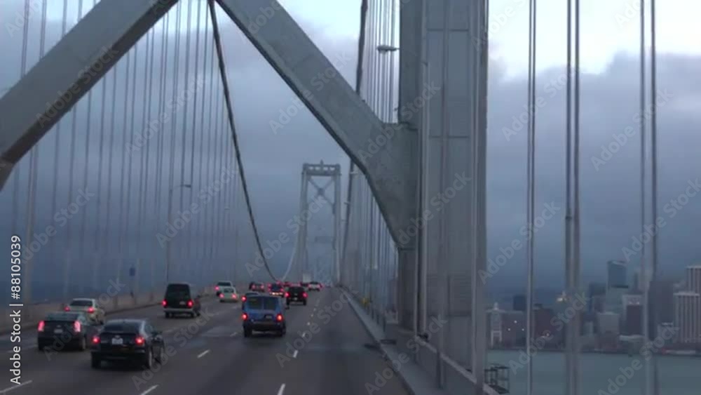 Rush hour Traffic on Oakland Bay Bridge San Francisco, California Stock ...