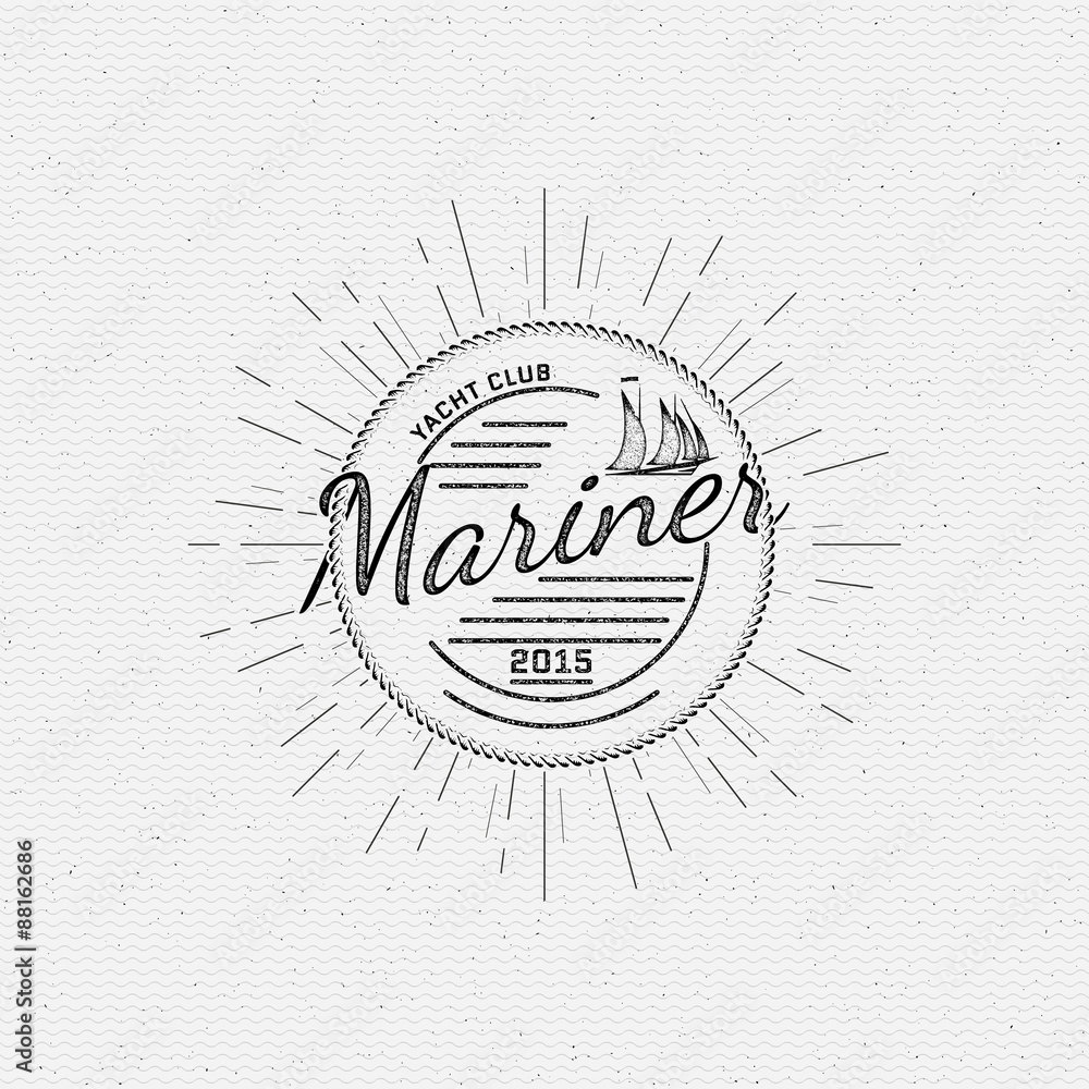 Mariner club badges logos and labels for any use Stock Illustration ...