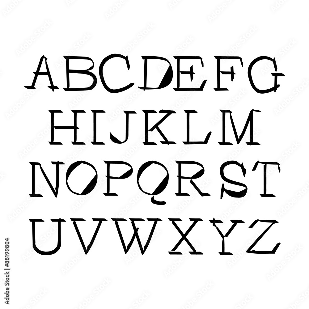 English alphabet cursive Stock Vector | Adobe Stock