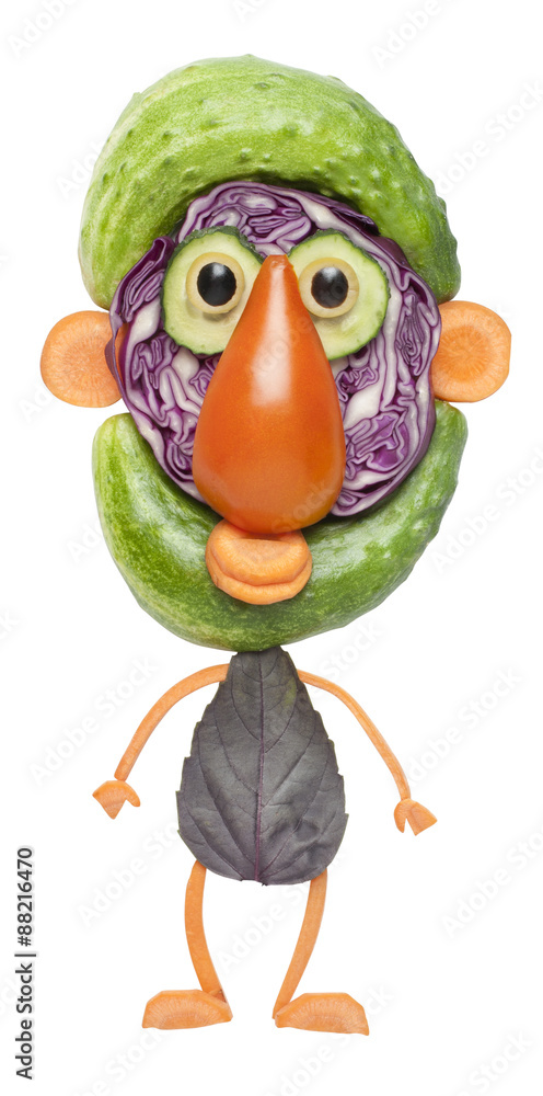 Vegetable man with beard in turban Stock Photo | Adobe Stock