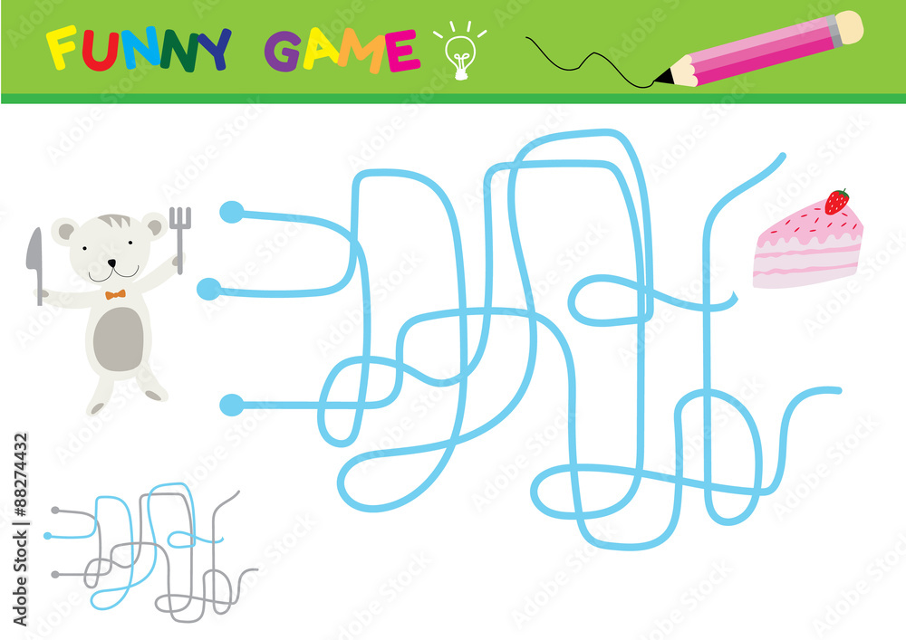 Cartoon Vector Illustration of Education Paths Stock Vector | Adobe Stock