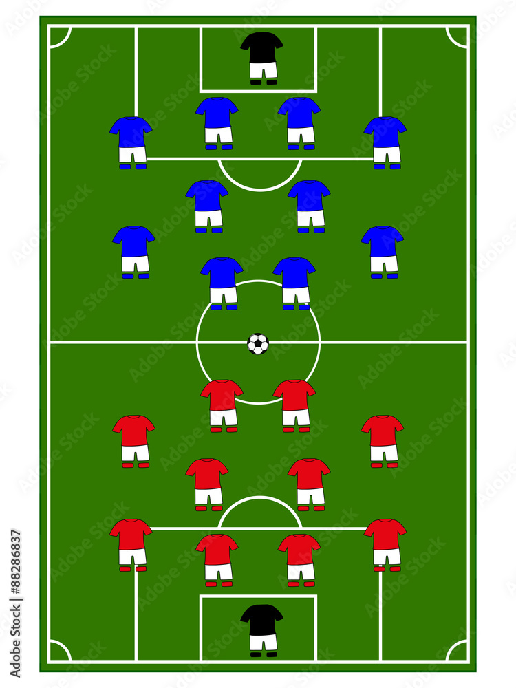 Football Teams Formation Stock Vector | Adobe Stock