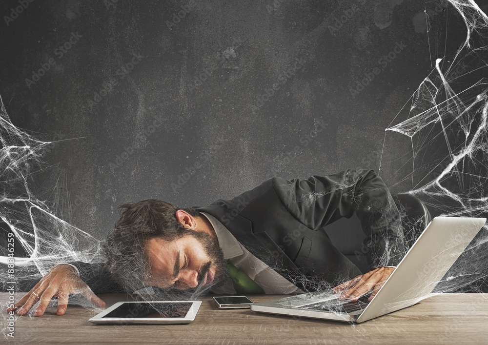 Trapped by technology web Stock Photo | Adobe Stock