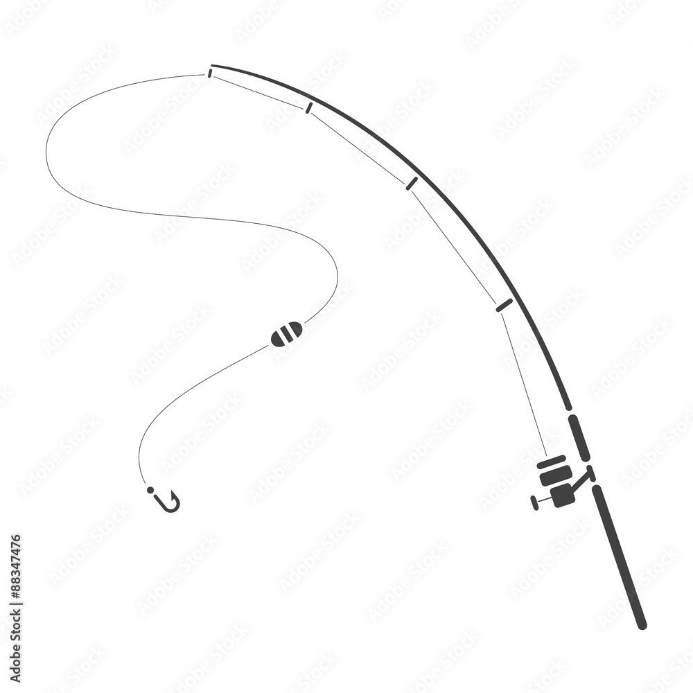 fishing clip art, vector Stock Vector | Adobe Stock