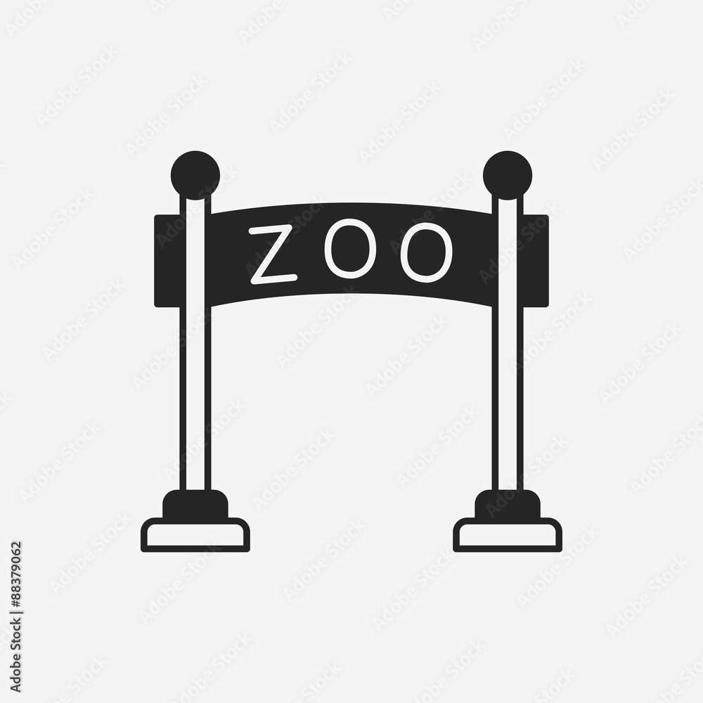zoo gate icon Stock Vector | Adobe Stock