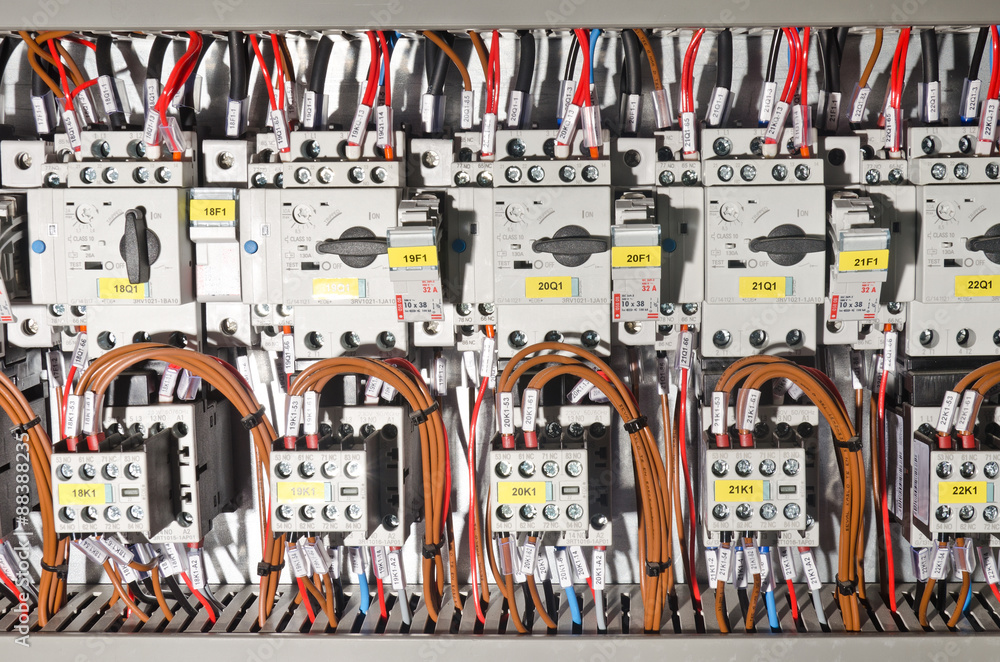 Electrical panel with automation for process control Stock Photo ...