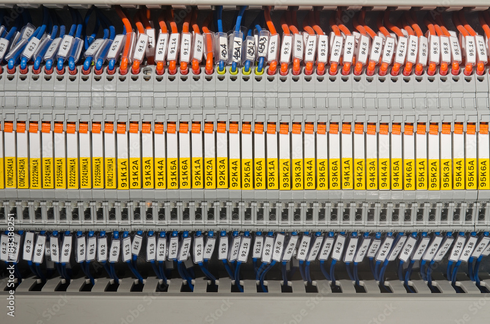 Electrical panel with automation for process control Stock Photo ...