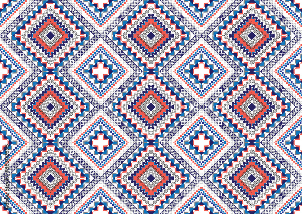 Geometric ethnic pattern design for background or wallpaper. Stock ...