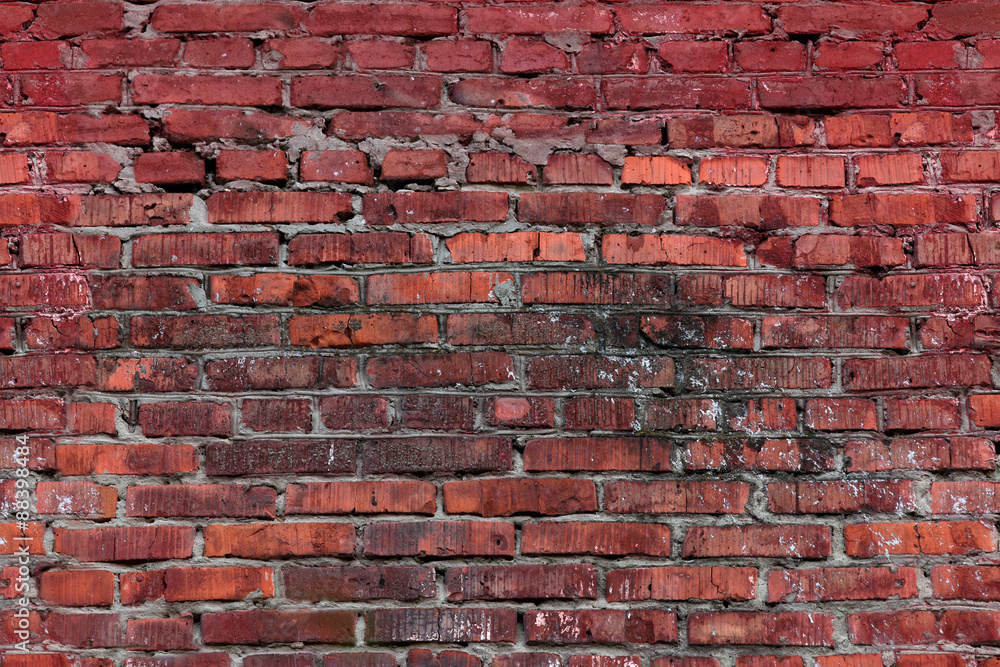 Old brick wall with red bricks Stock Photo | Adobe Stock