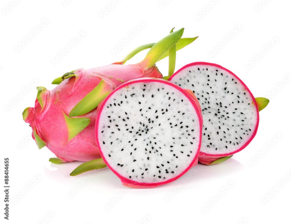 Dragon Fruit isolated against white background. Stock Photo | Adobe Stock