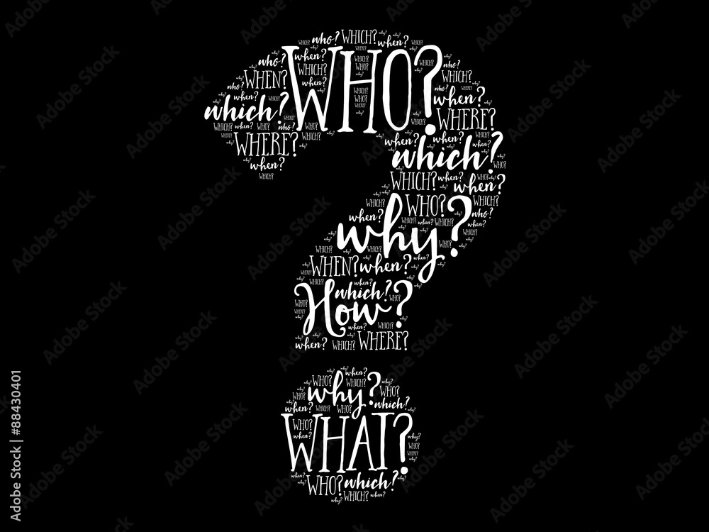 Question mark, Question words vector concept Stock Vector | Adobe Stock