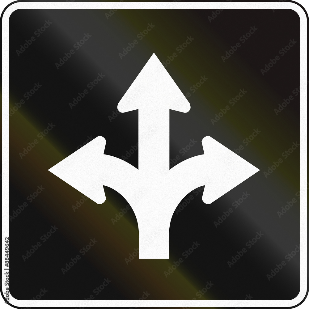 Lane management sign in Canada - Lane for all directions. This sign is ...