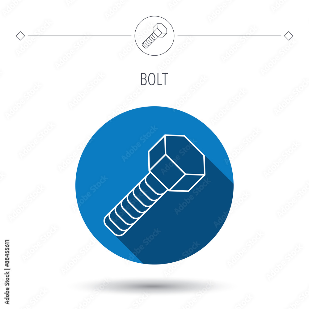 Screw icon. Bolt sign. Stock Vector | Adobe Stock