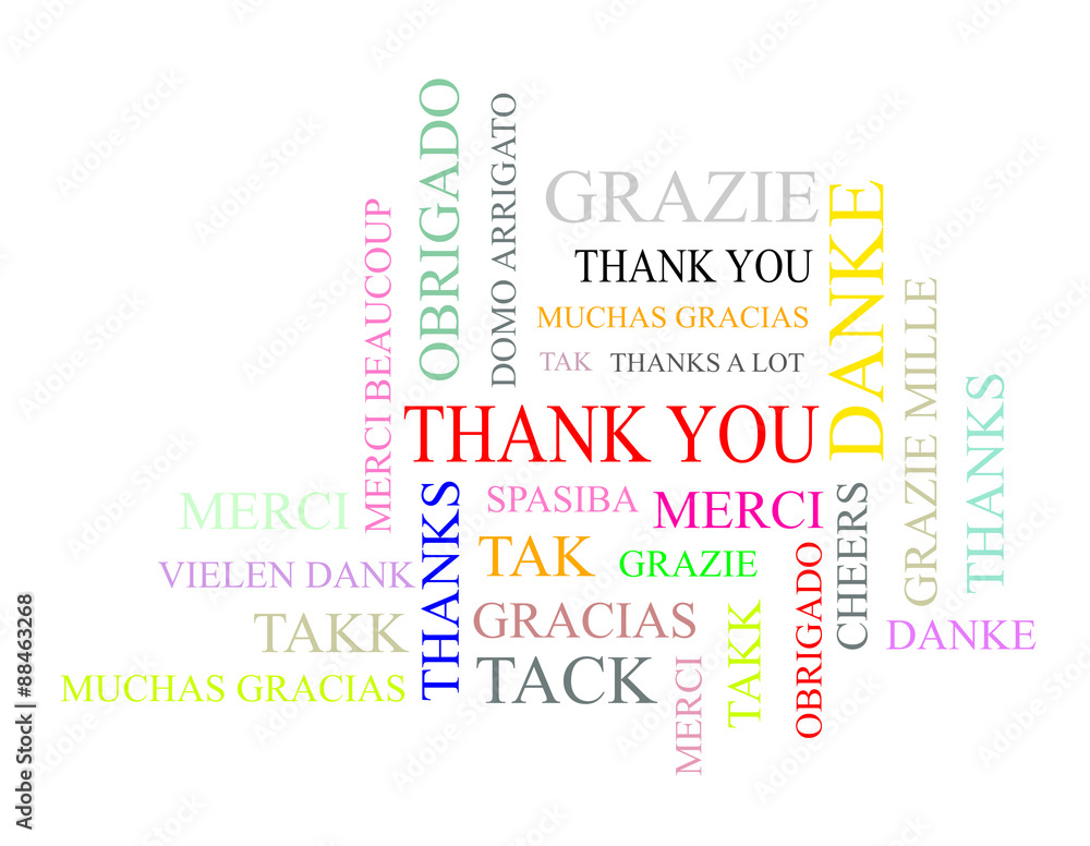 thank you word cloud Stock Vector | Adobe Stock