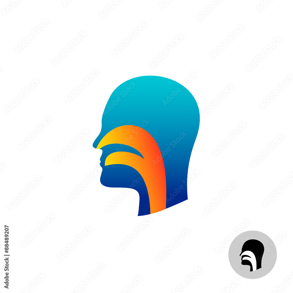 Throat silhouette Stock Vector | Adobe Stock