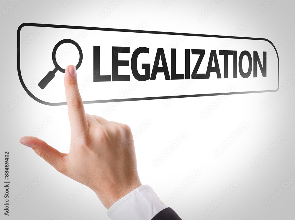 Legalization written in search bar on virtual screen Stock Photo ...