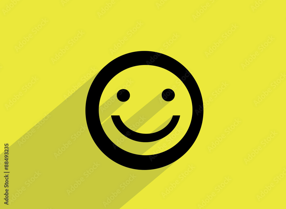 An image that show smile smiley icon and using shadow effect Stock ...