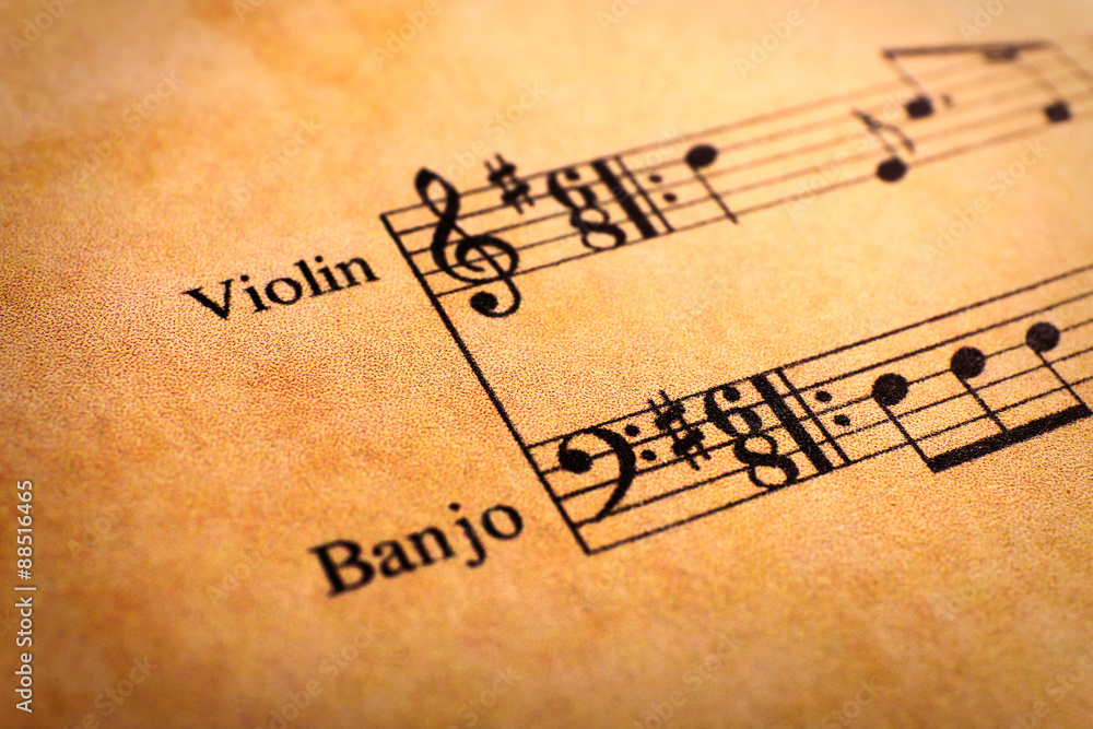 Music notes background Stock Photo | Adobe Stock