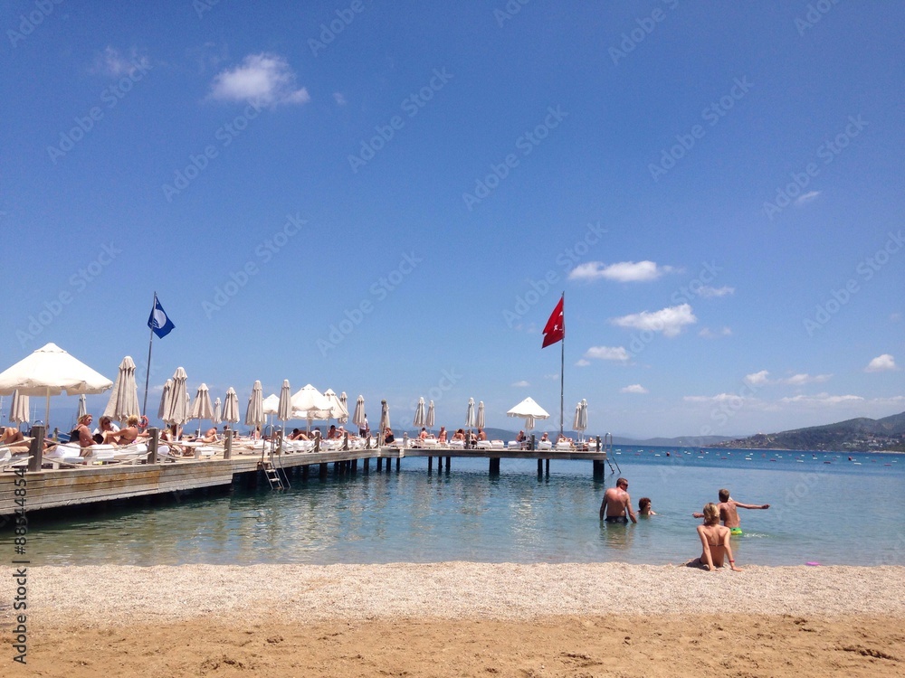 Beautiful beach in Bodrum city Stock Photo | Adobe Stock