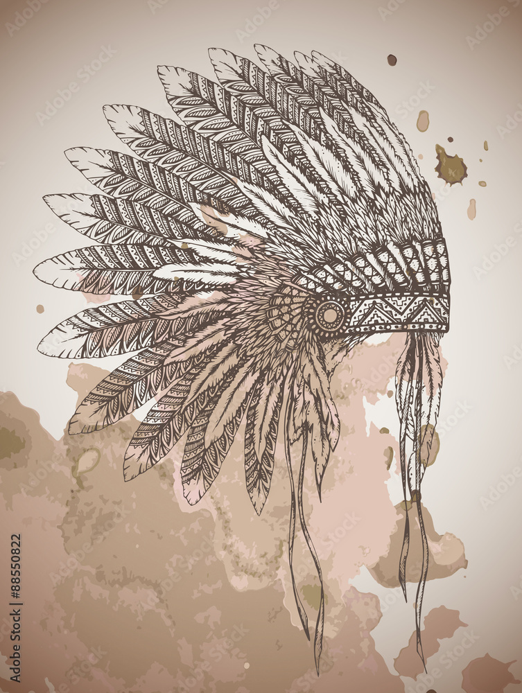 Native American Feather Sketches