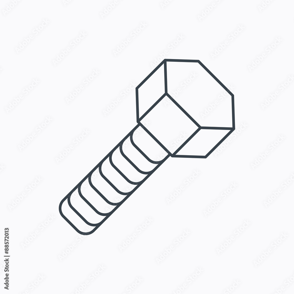 Screw icon. Bolt sign. Stock Vector | Adobe Stock