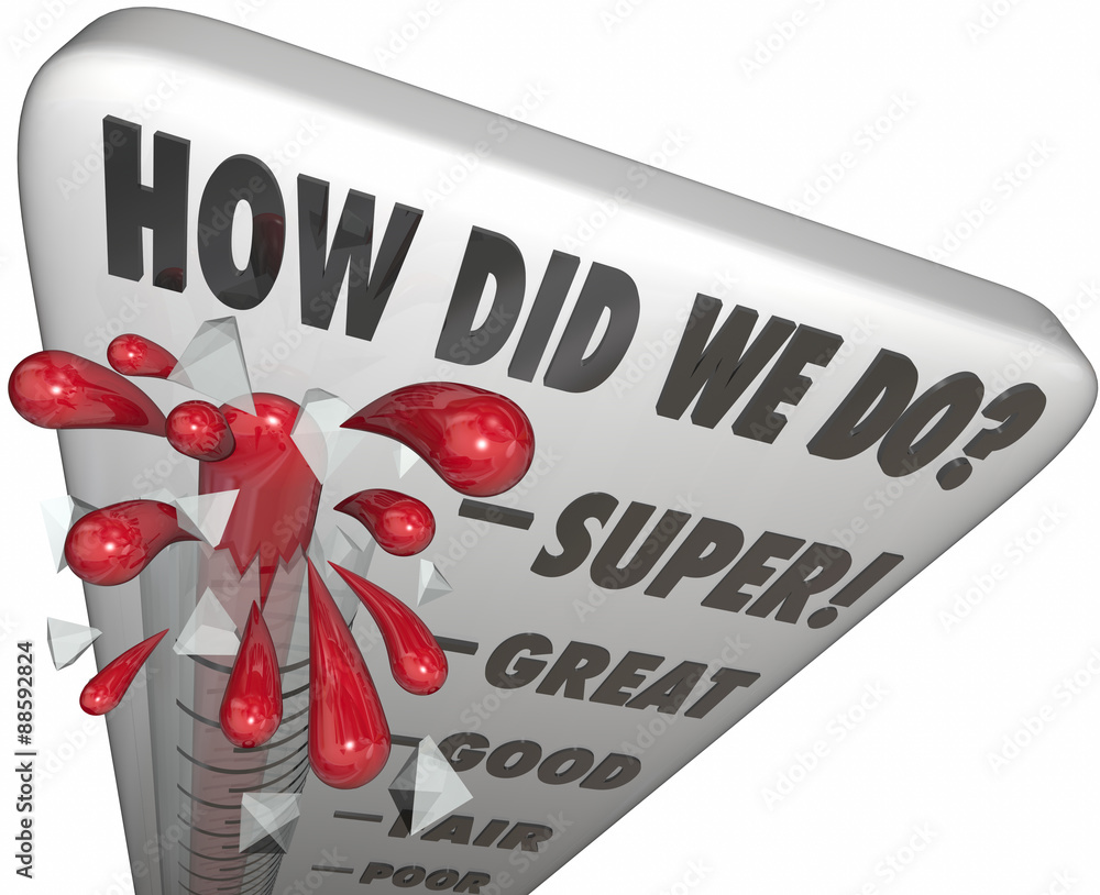 How Did We Do Customer Satisfaction Survey Feedback Level Stock ...
