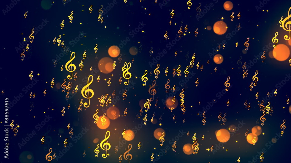 Music Notes 3 Loopable Background A Full HD, 1920x1080 Pixels ...