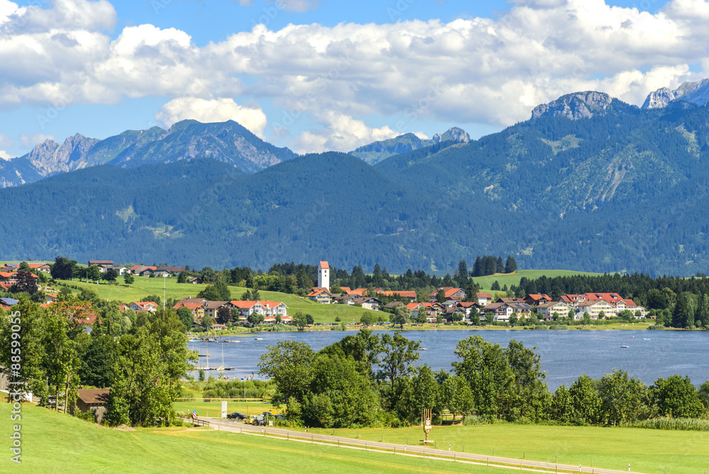 Sommer am Hopfensee im Allgäu Stock-Foto | Adobe Stock
