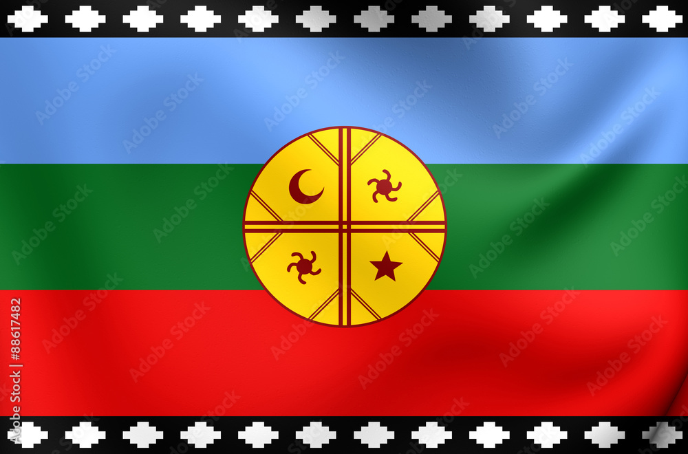 Flag of the Mapuche Stock Illustration | Adobe Stock