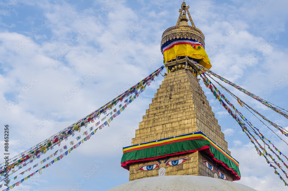 Boudhnath Stupa (also called Boudha, Bouddhanath or Baudhanath) is an ...