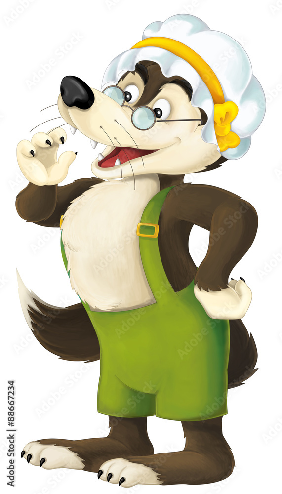 Cartoon wolf - illustration for the children Stock Illustration | Adobe ...