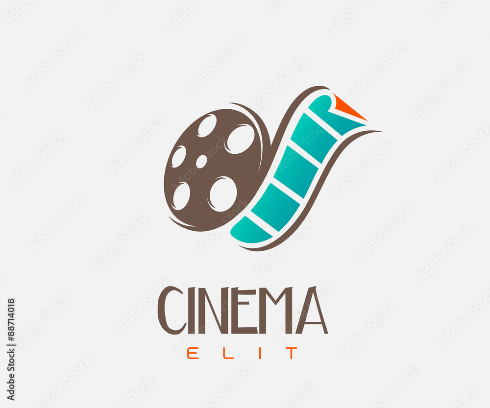 film strip cinema abstract logo design template Stock Vector | Adobe Stock
