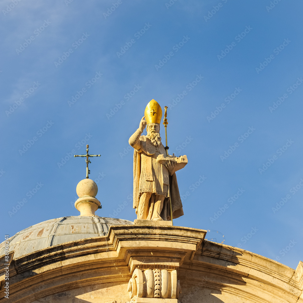 Foto de Heiliger Blasius mit Modell der Stadt Dubrovnik do Stock ...