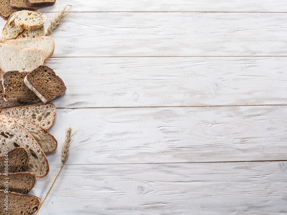 Different types of sliced bread. Stock Photo | Adobe Stock