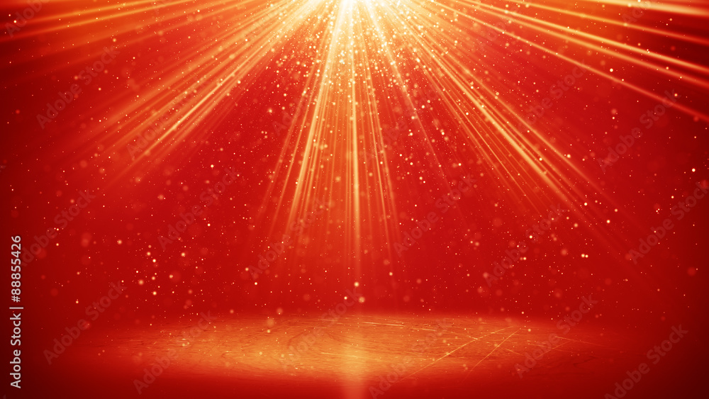 red light beams and particles abstarct background Stock Illustration ...