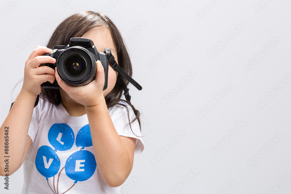 Child Holding Camera / Child Holding Camera Background Stock Photo ...