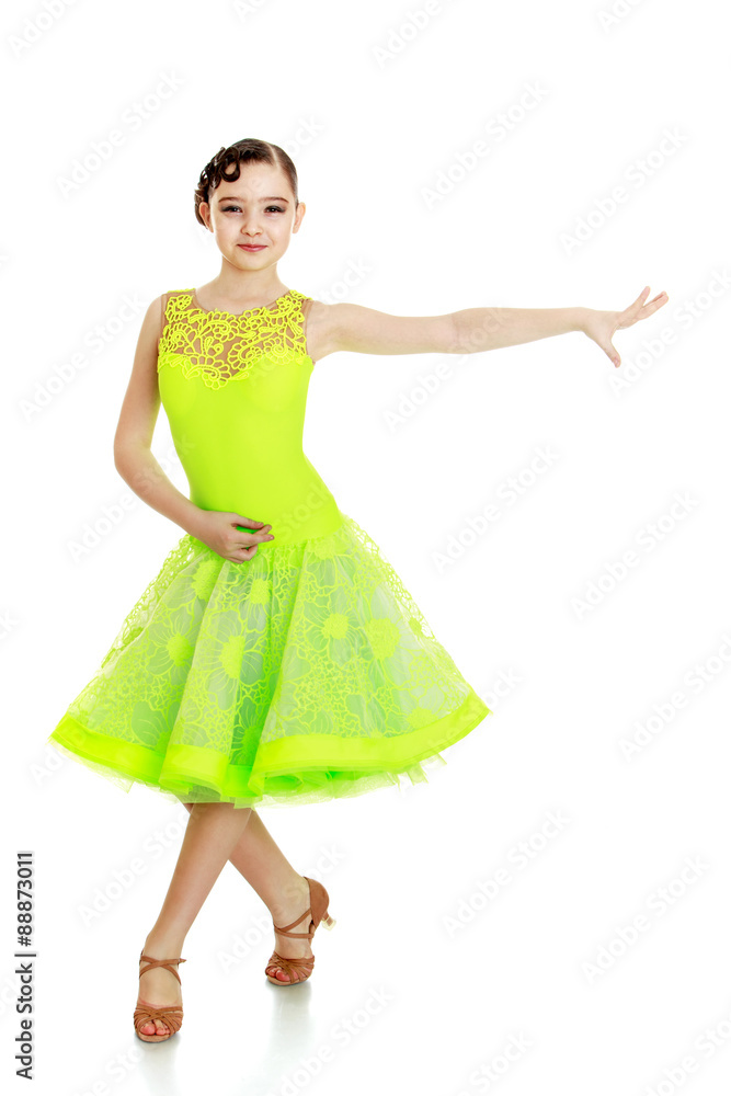 Girl in dance attire Stock Photo | Adobe Stock