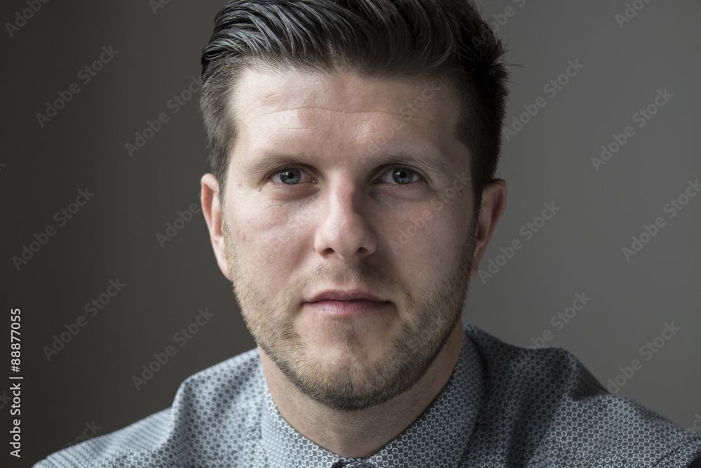 Studio portrait of a Caucasian man Stock Photo | Adobe Stock