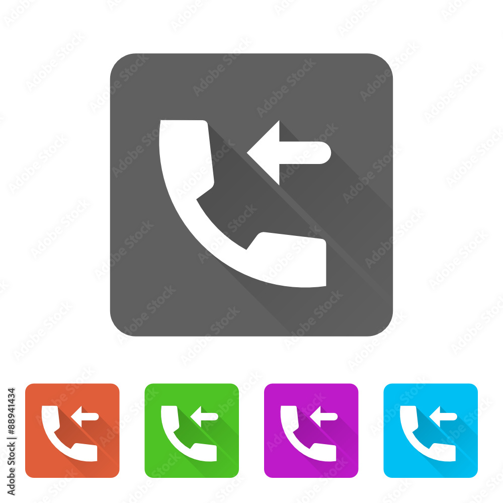 App Icon Long Shadow - 5 Colors Stock Vector | Adobe Stock